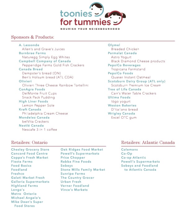 Toonies for Tummies | Kitchen Trials
