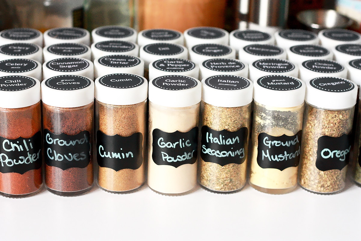 Free Printable Spice Jar Labels Organized Spice Rack Free Printable Mason Jar Spice Jar Labels 