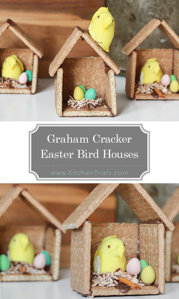Graham Cracker Easter Birdhouses
