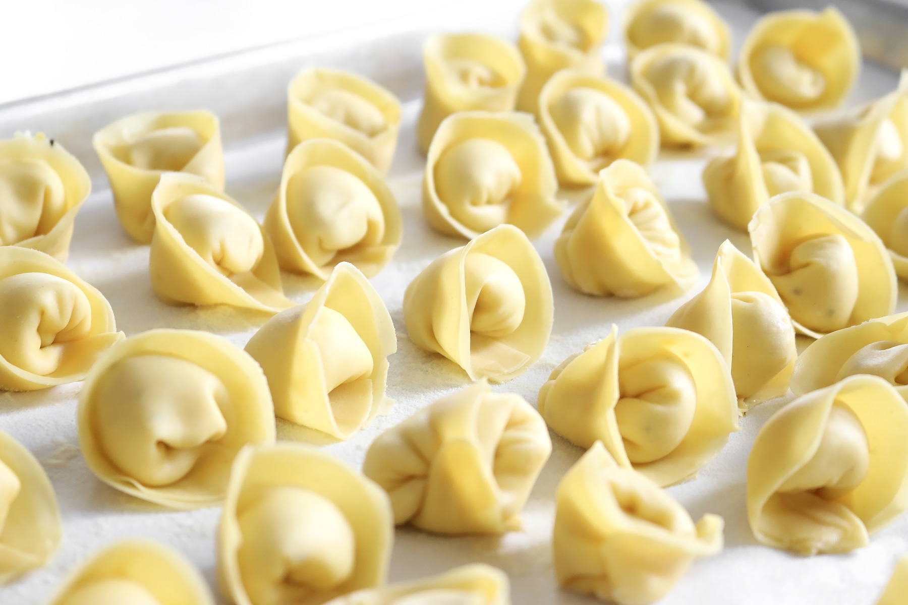 three cheese corn capelletti with pancetta